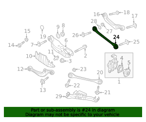2013-2024 Audi Trailing Arm 8W0-501-529-D | Genuine Audi Parts