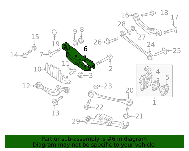8W0-505-311-H - Lower Control Arm 2016-2024 Audi | Audi OEM Parts