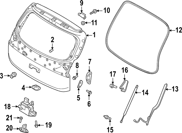 2020-2024 Kia Telluride Lift-Gate Latch 81800-S9600 | TascaParts.com