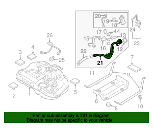 31040-D5500 - Filler Neck 2016-2020 Kia Optima | Kia.Parts Store