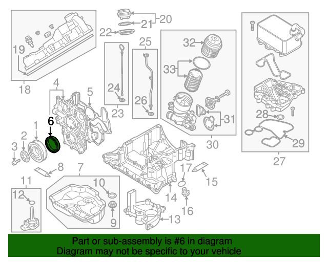 2010-2017 Audi Rear Main Seal 059-103-051-K | Audi USA Parts