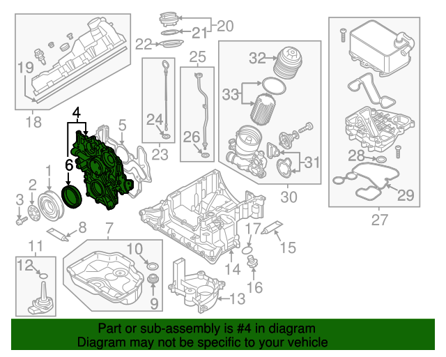 059-103-151-CE - Front Cover 2014 Audi A8 Quattro | Audi OEM Parts