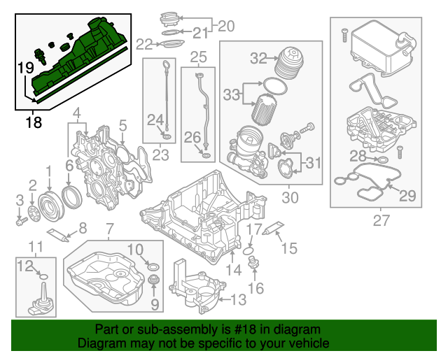 2010-2016 Audi Valve Cover 059-103-470-AS | Audi USA Parts
