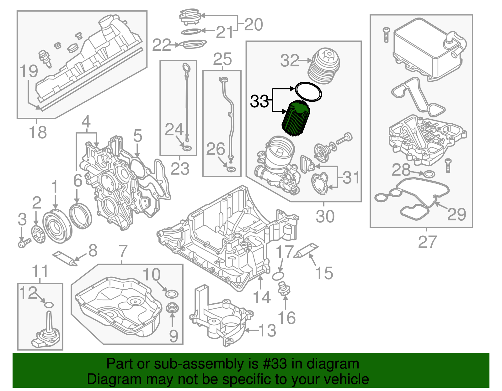 2013-2016 Audi Engine Oil Filter Element 059-198-405 | Audi USA Parts