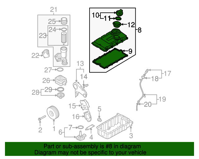 2010-2013 Audi A3 Valve Cover 03L-103-469 | Audi USA Parts