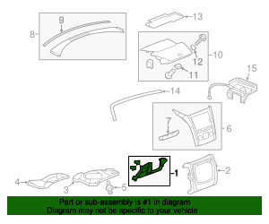 22938740 GM Dark Titanium Instrument Panel Knee Bolster | GM Parts Store