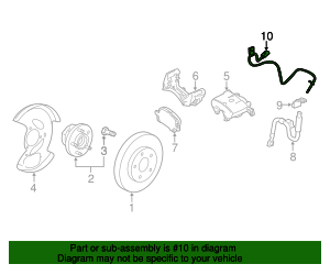 Front Passenger Side Wheel Speed Sensor 84622322 | AutoNationParts.com