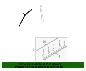 86362-3K000 - Black Out Tape 2006-2010 Hyundai Sonata | AutoNationParts.com