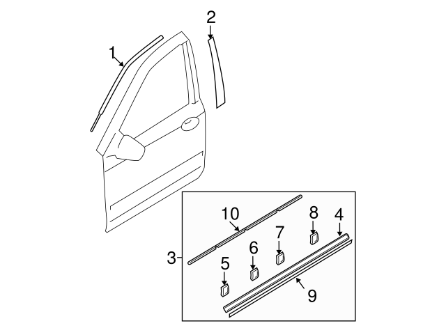 86362-3K000 - Black Out Tape 2006-2010 Hyundai Sonata | AutoNationParts.com