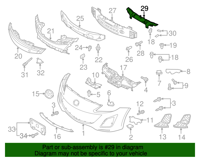 2010-2013 Mazda 3 Support Plate BBM2-50-1C0A | RealMazdaParts.com
