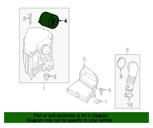 2018-2025 Audi Air Filter 8W0-133-843 | OEM Parts Online