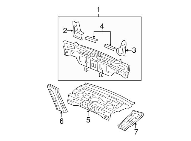 2004-2008 Acura TL Rear Body Panel 66100-SEP-A01ZZ | OEM Parts Online