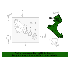 2018-2020 Jaguar E-Pace Lower Control Arm J9C19215 | JaguarParts.com