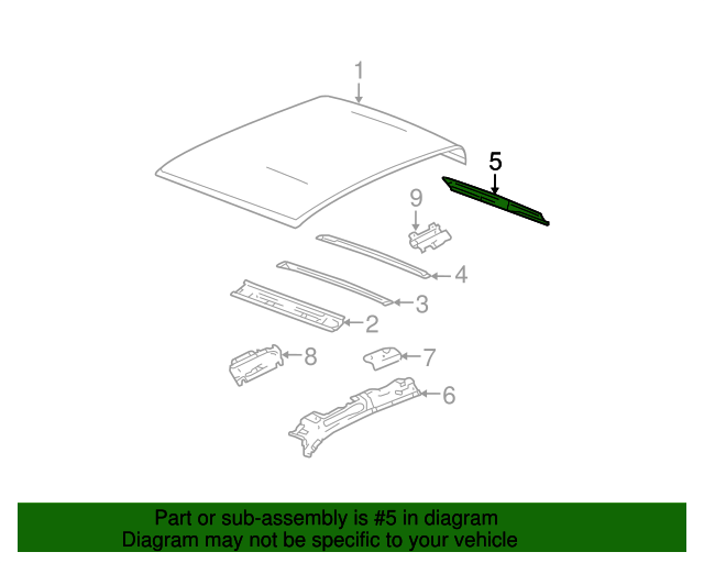 2004-2012 GM Rear Header 25832248 | GMPartsDirect.com