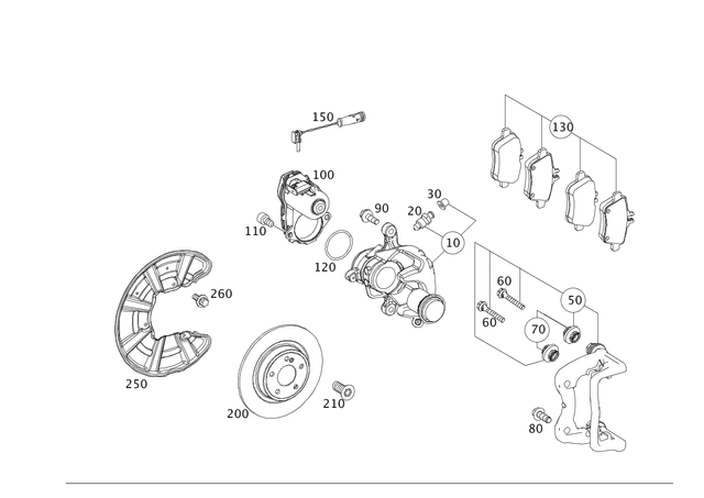 172-423-02-06 - Brake Carrier 2017-2020 Mercedes-Benz SLC43 AMG ...