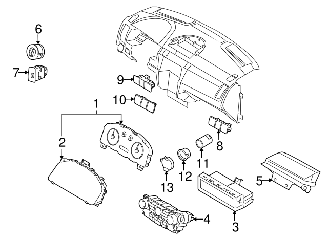 2010-2011 Ford Focus Instrument Cluster AS4Z-10849-BA | Varsity Ford