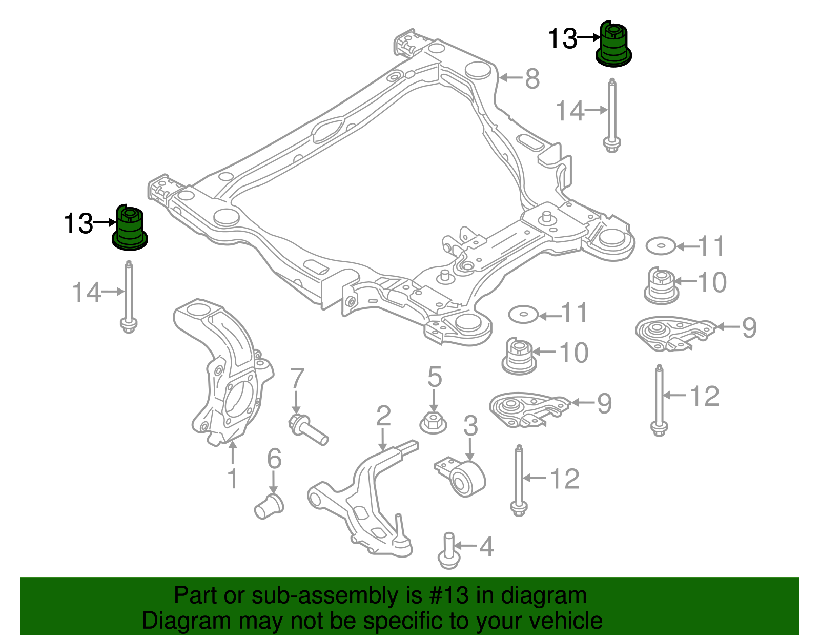 2011-2019 Ford Front Insulator BB5Z-5400155-A | OEM Parts Online