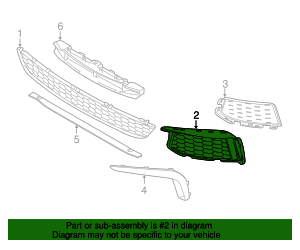 51-11-8-064-964 - Grill, air intake, open, right 2017-2020 BMW ...