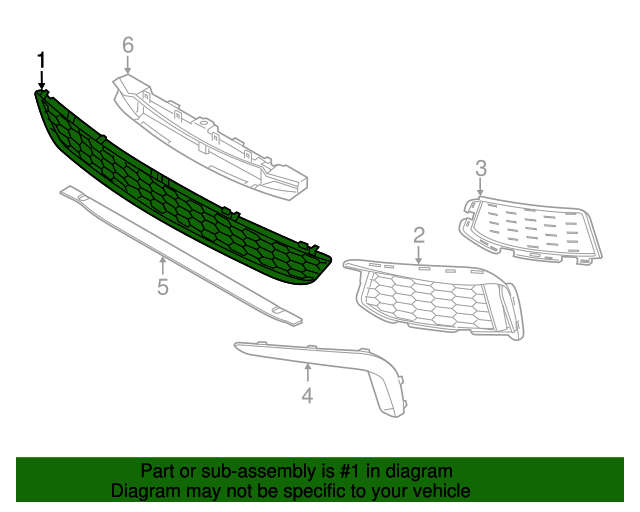 51118064931 - 2017-2020 BMW Lower Grille (51-11-8-064-931) | BMW of ...