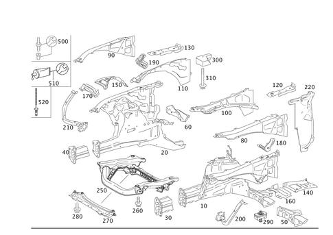Wheelhouse, Front Subframe for 2012 Mercedes-Benz S63 AMG | Mercedes ...