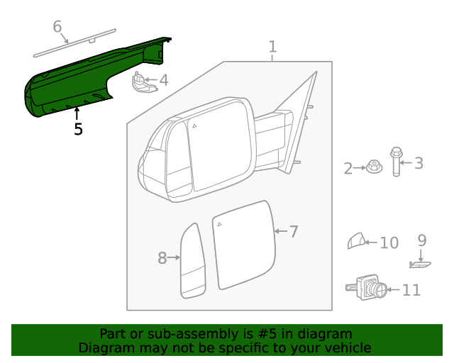2019-2020 Ram Mirror Cover 68263392AA | Shop Chrysler Parts Canada