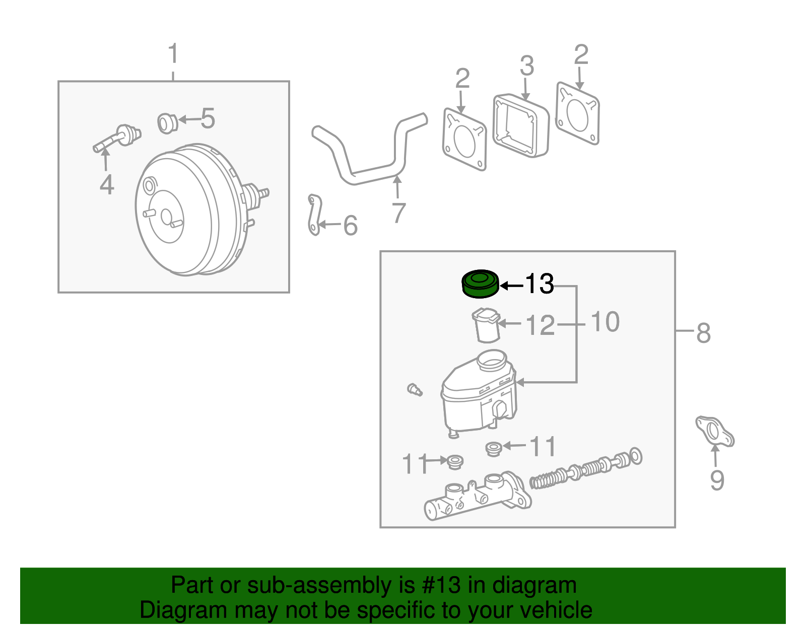 47230-48091 - Brake Master Cylinder Reservoir Cap 2000-2011 Toyota ...