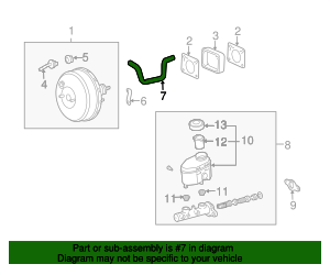 44773-04020 - Brake Vacuum Hose 2001-2004 Toyota Tacoma ...