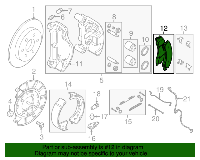 2017-2019 Nissan TITAN Brake Pads Rear D4060-EZ60A | Nissan Parts Plus