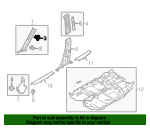 2017-2024 Mazda Windshield Pillar Trim Clip KB7W-68-162A | Mazda-Parts