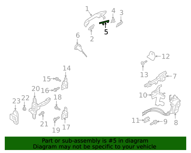 2020-2022 Hyundai Palisade Handle Cover 82652-S8100 | OEM Parts Online