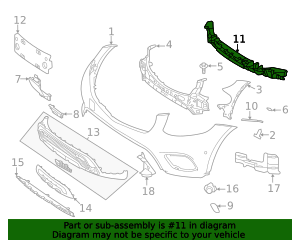 253-885-95-01 - Bumper Impact Absorber 2019-2023 Mercedes-Benz ...