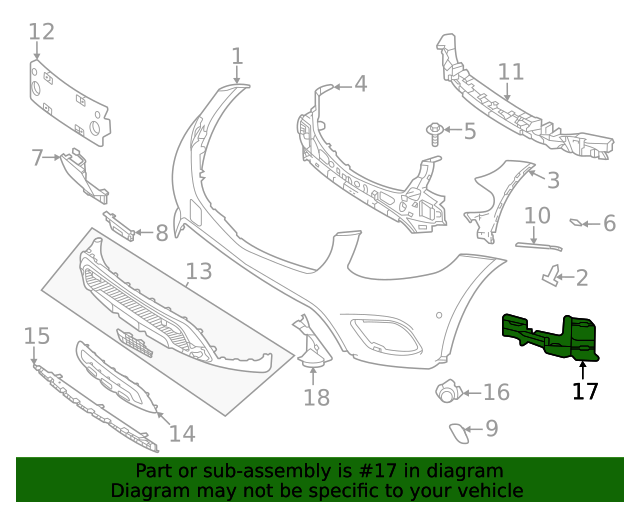253-885-79-06 - Bumper Bracket 2020 Mercedes-Benz | Mercedes-Benz USA Parts