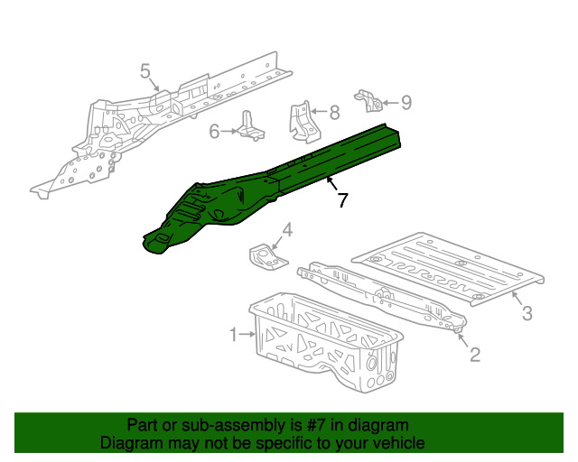 2017-2019 Chevrolet Cruze Inner Rail 39095776 | GMPartsDirect.com