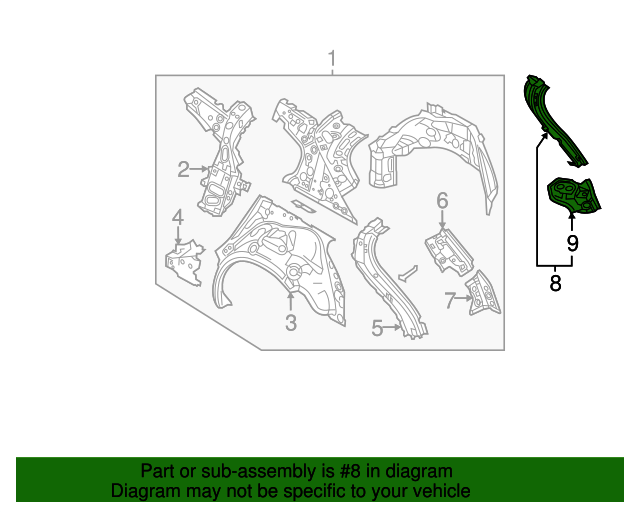 2014-2018 Mazda 3 Rear Pillar B4YC-71-44Y | QuirkParts