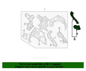 2014-2018 Mazda 3 Rear Pillar B4YC-71-44Y | QuirkParts