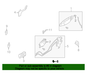 1990-2006 Subaru Handle, Inside Rod Holder 909205041 | QuirkParts