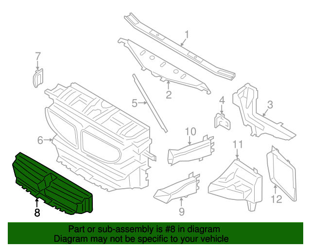 Genuine BMW 51-74-8-056-069 | Front Duct | FREE Shipping on Most Orders ...