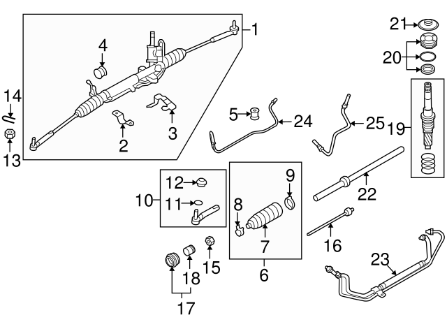 34110SC012 Steering Gear 2008 2013 Subaru Forester Subaru Direct Wholesale