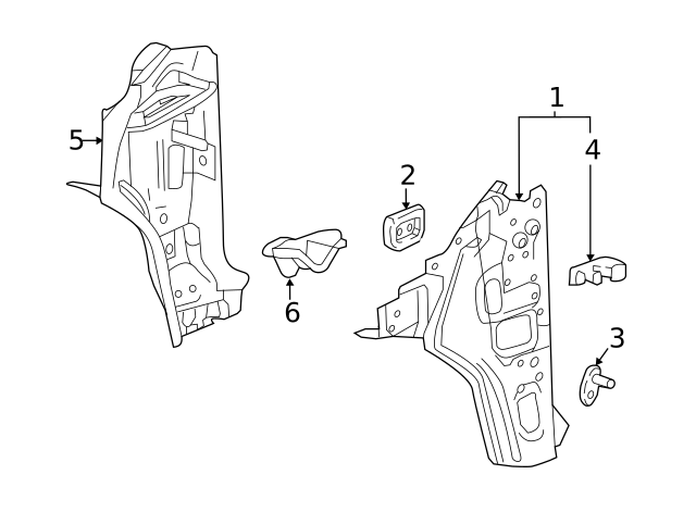 2017-2023 GM Driver Side Body Hinge Pillar Inner Panel 84220370 | Karl ...