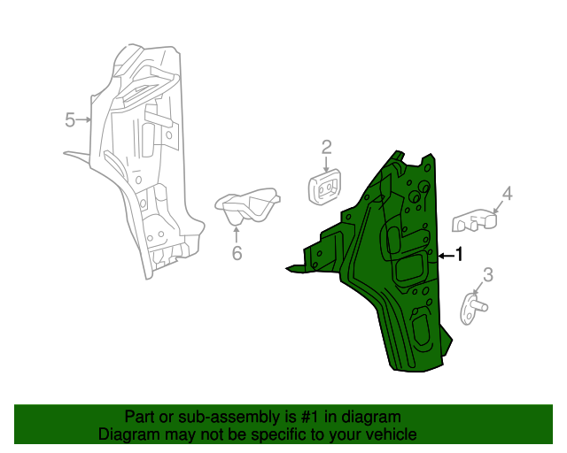 2017-2021 GM Inner Hinge Pillar - Passenger Side (RH) 84182678 ...