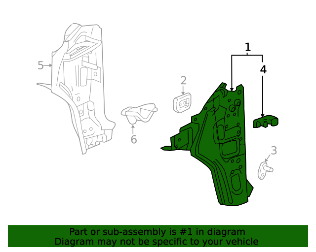 2017-2023 GM Driver Side Body Hinge Pillar Inner Panel 84220370 | Karl ...