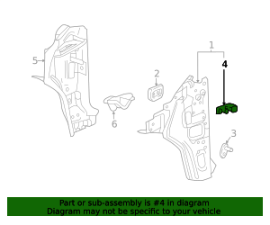 2016-2025 GM Driver Side Hinge Pillar Tie Bar Bracket with Nut 23347087 ...
