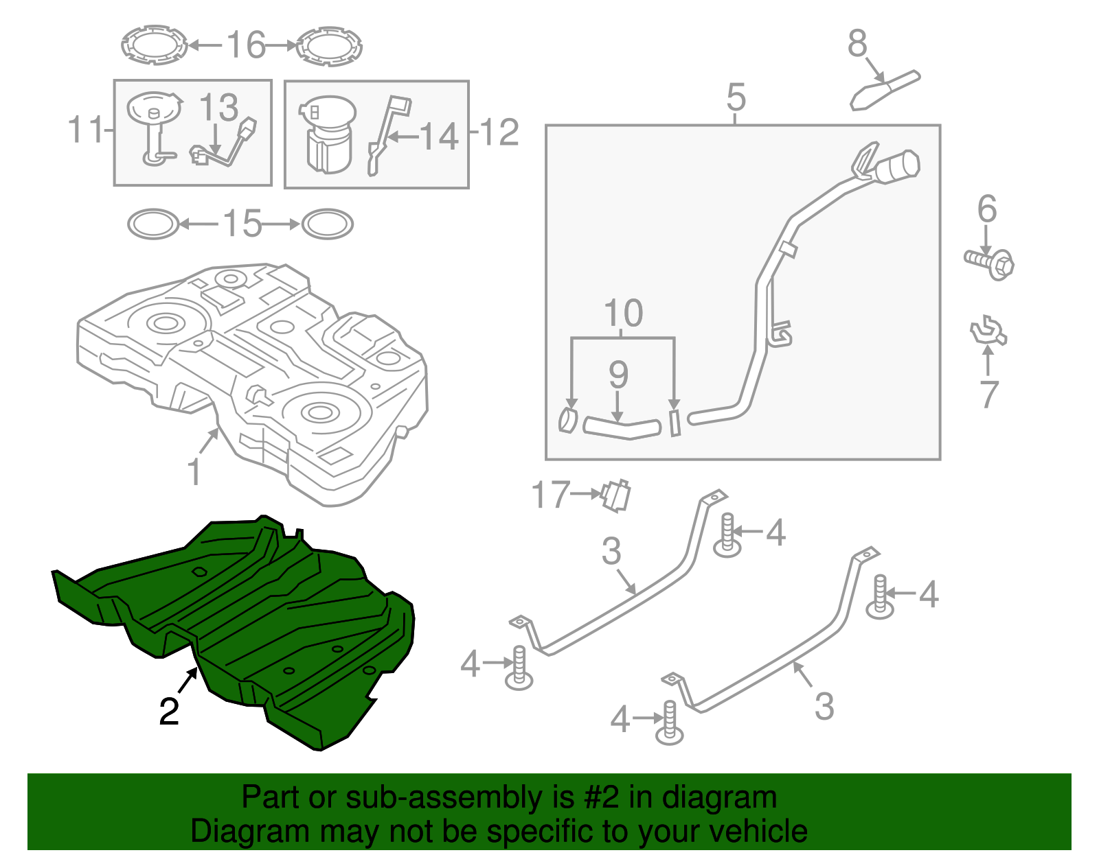 2013-2016 Ford | Fuel Tank Shield | DG9Z-9B007-K | Walls' Ford Parts