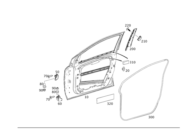 246-722-02-00-28 - Ornamental Molding Mercedes-Benz USA Parts