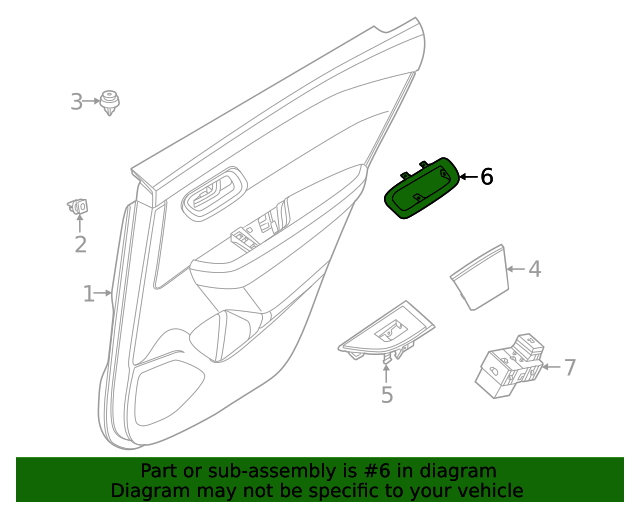 82683-6RA1A - Handle Bezel 2021-2023 Nissan Rogue | Nissan Parts ...