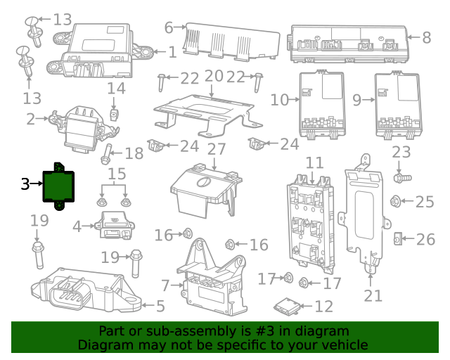 68424183AC - Door Module Left Front Door | Mopar Parts Canada