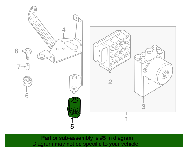 Genuine BMW 34-51-1-164-465 | Mount Bracket Lower Insulator | FREE ...