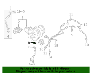 11428624158 - 2012-2024 BMW Oil Return Tube Gasket (11-42-8-624-158 ...