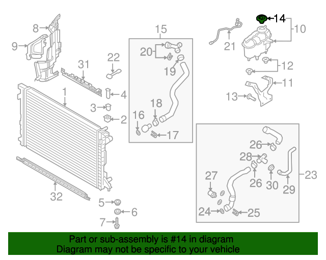 2017-2023 Audi Cap 4M0-121-321-Q | OEM Parts Online