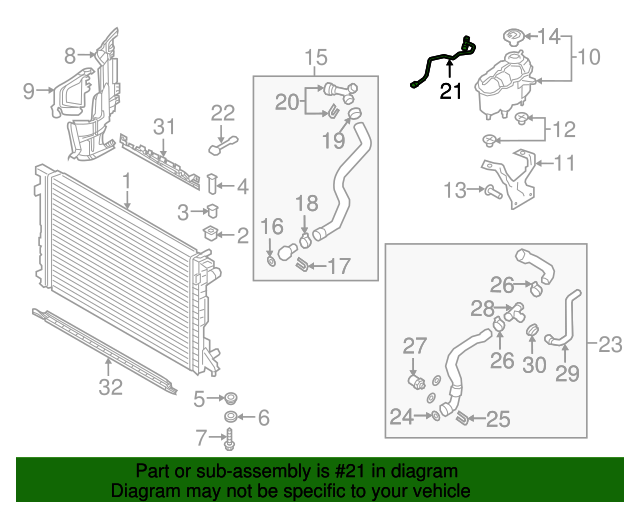 2018-2024 Audi Breather Tube 8W0-121-081-ED | Audi USA Parts